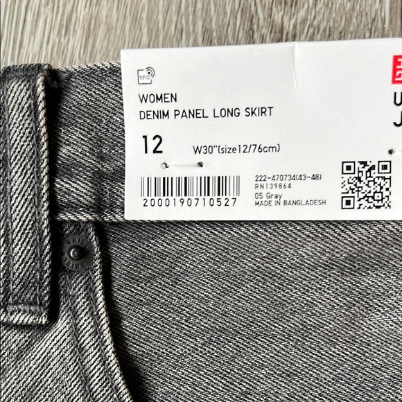 Uniqlo | Skirts | Uniqlo Denim Panel Long Skirt | Poshmark